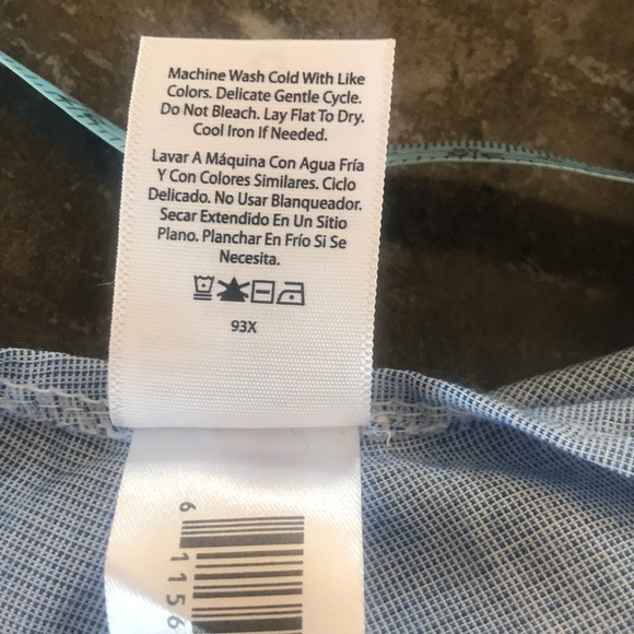 Tops | Nwt Powder Blue Scalloped Eyelet Dusters | Poshmark